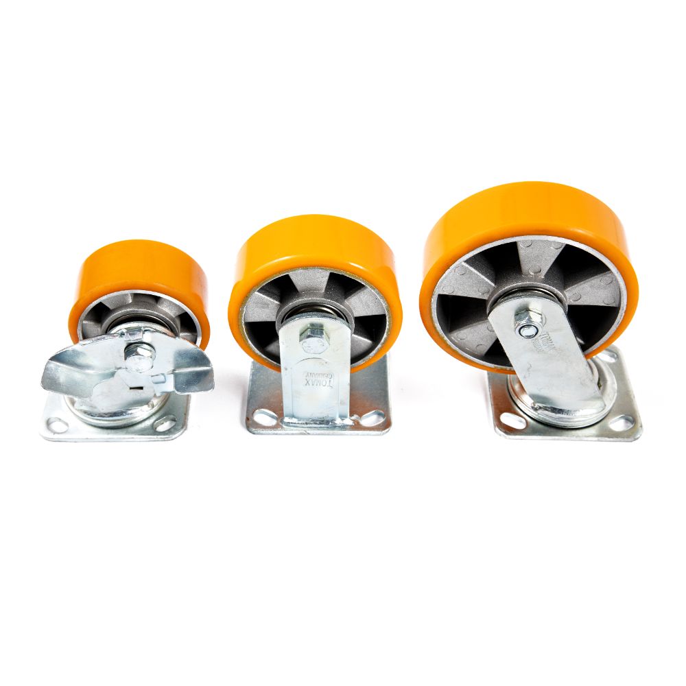 YELLOW PU CASTER WHEEL - Damam Hardware