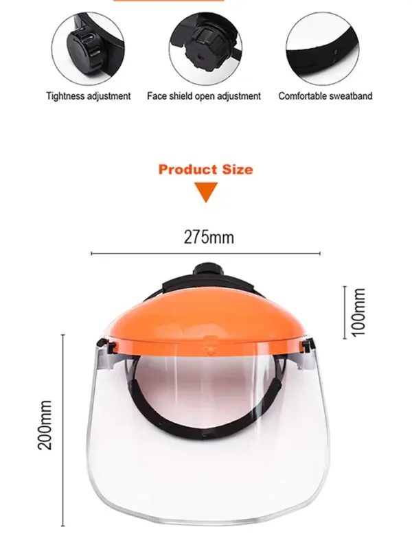 275mm Face Shield | Adjustable Anti-Impact Protection - Damam Hardware